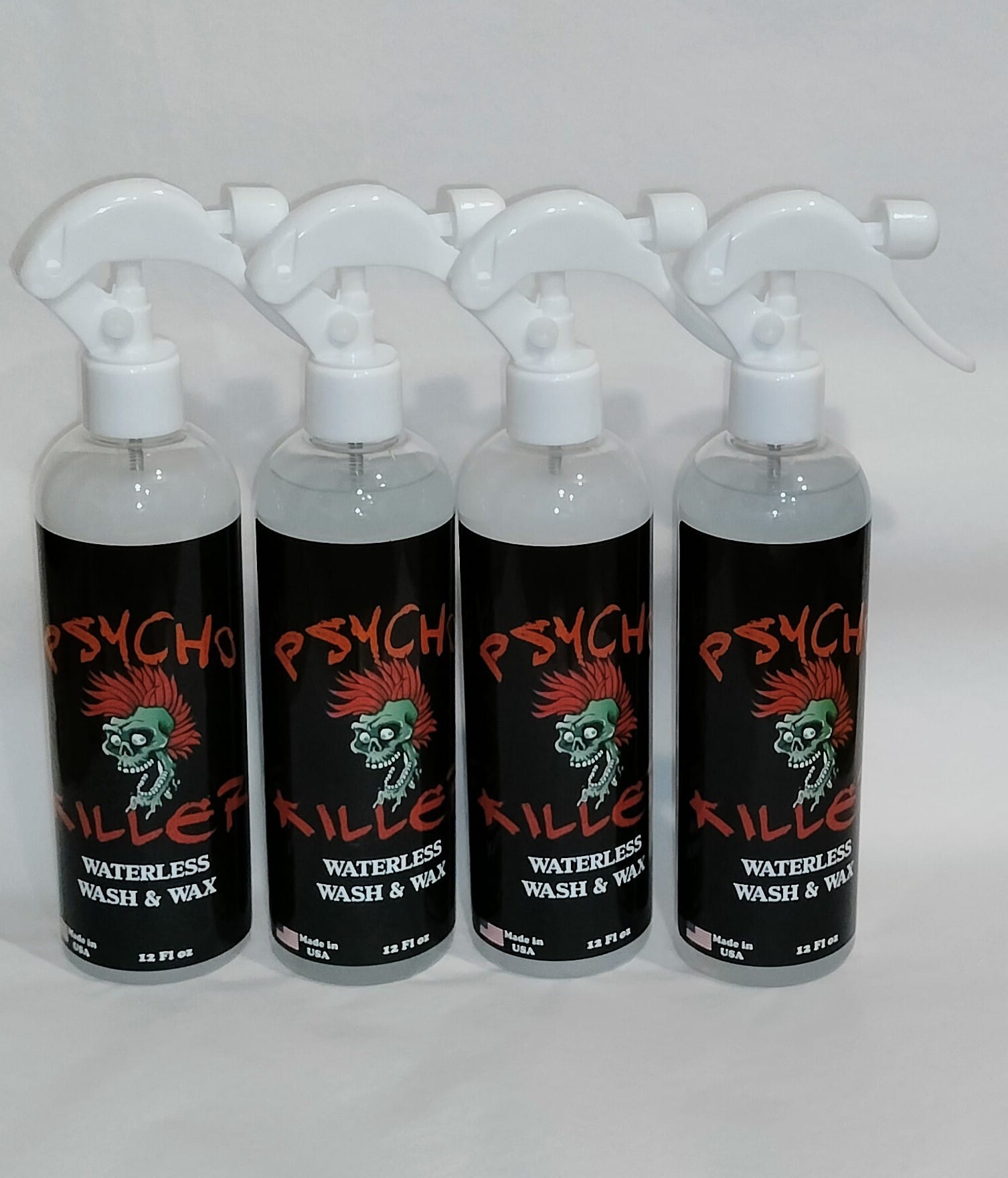 4 bottles of Psycho Killer waterless wash and wax